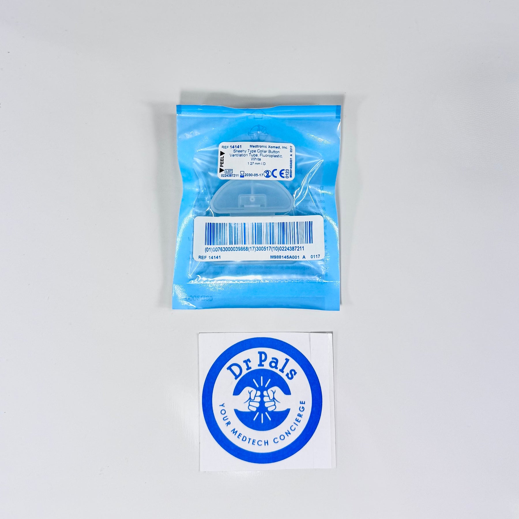 Sheehy Type Collar Button Ventilation Tube 14141 | Medtronic XOMED Flu