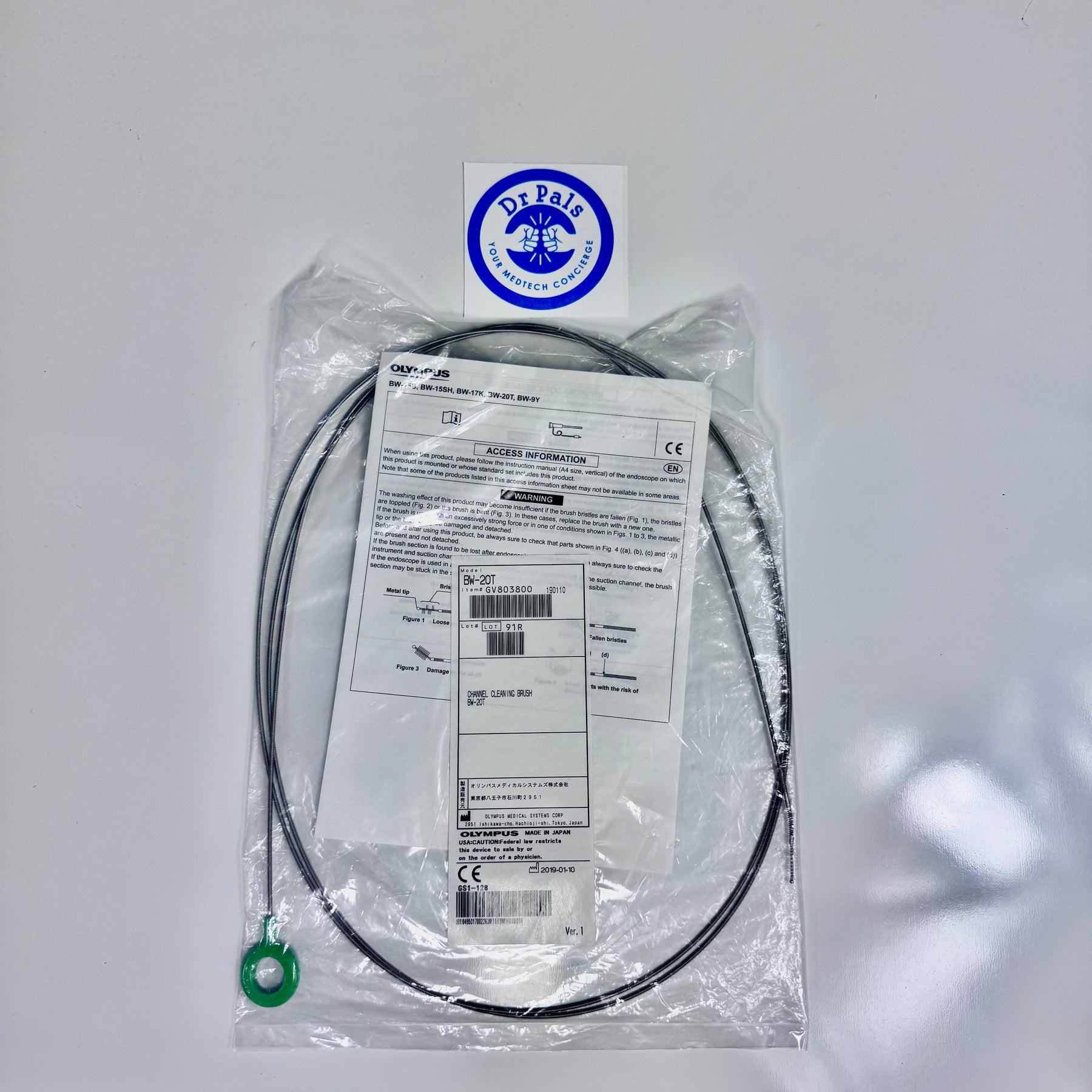 Olympus BW-20T | Reusable Channel Cleaning Brush